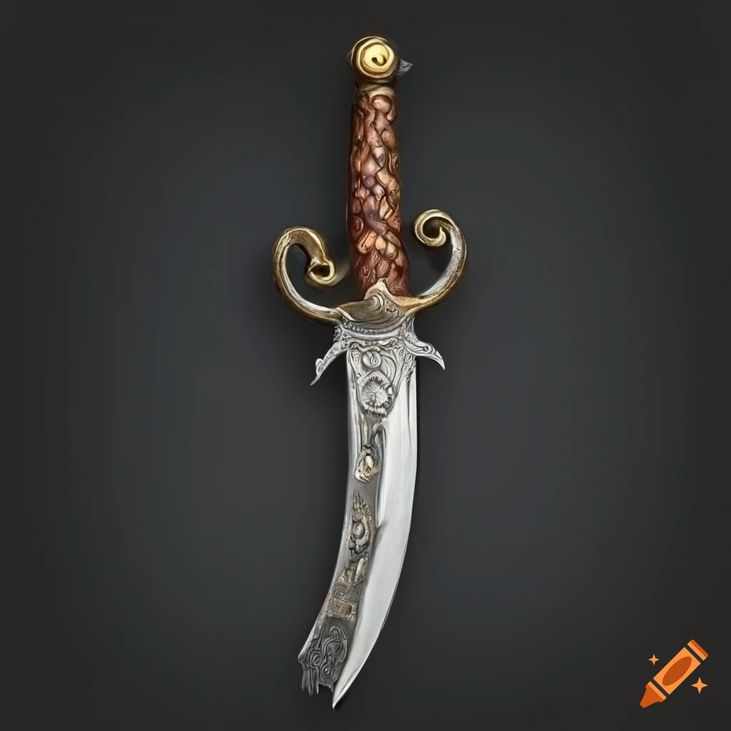 An ornate fantasy scimitar