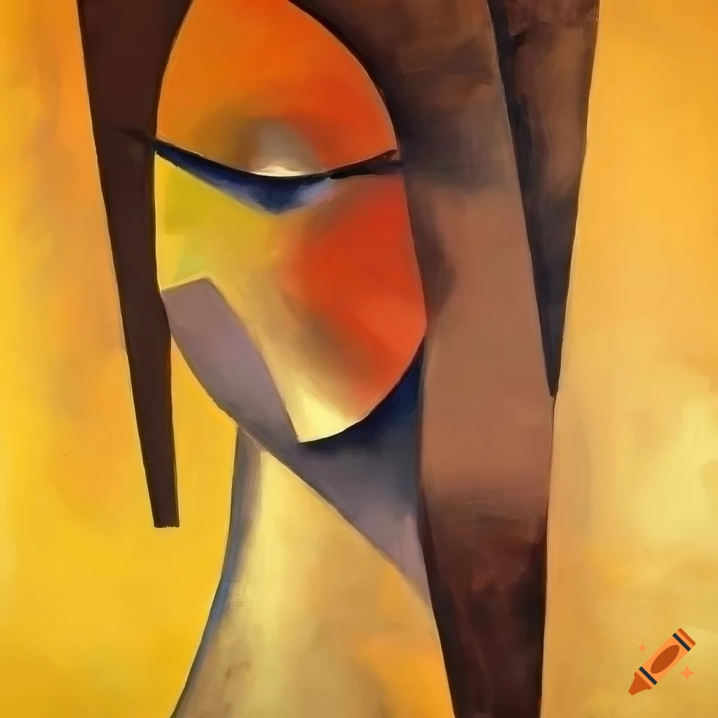 Cubist abstract ambiguity painting, in cubist style, with cubist earth ...