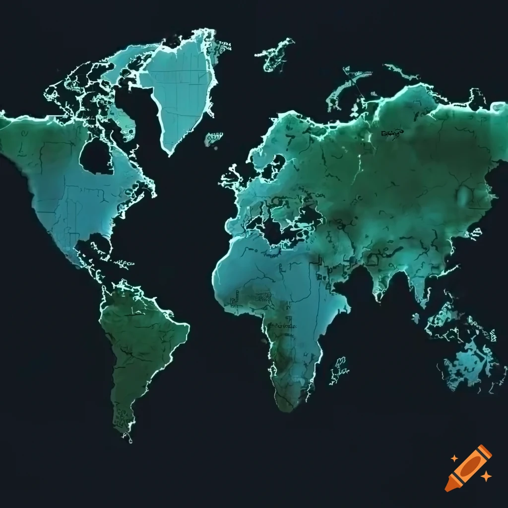 World map representing global stock market performance