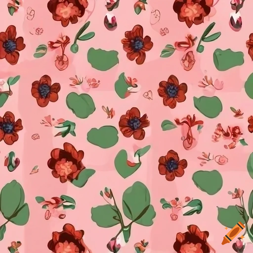 Cute floral pattern illustration high definition