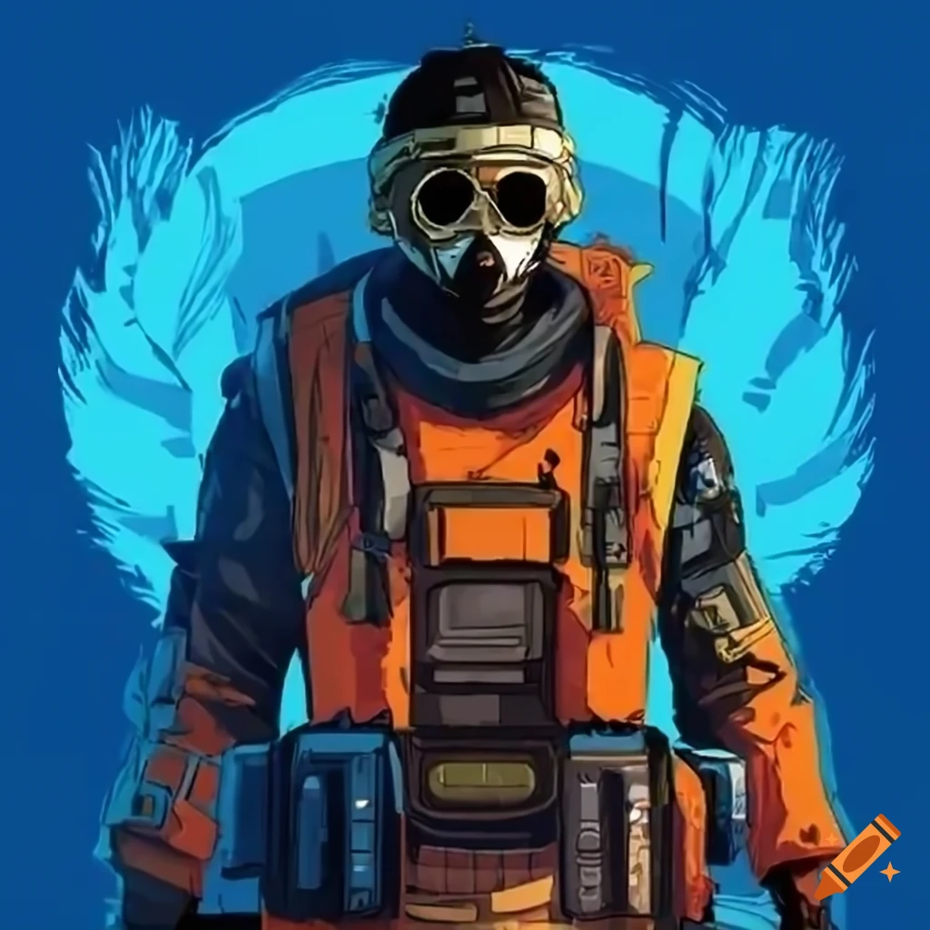 Apex legend banner with characters having helmet, backpack and axe ...