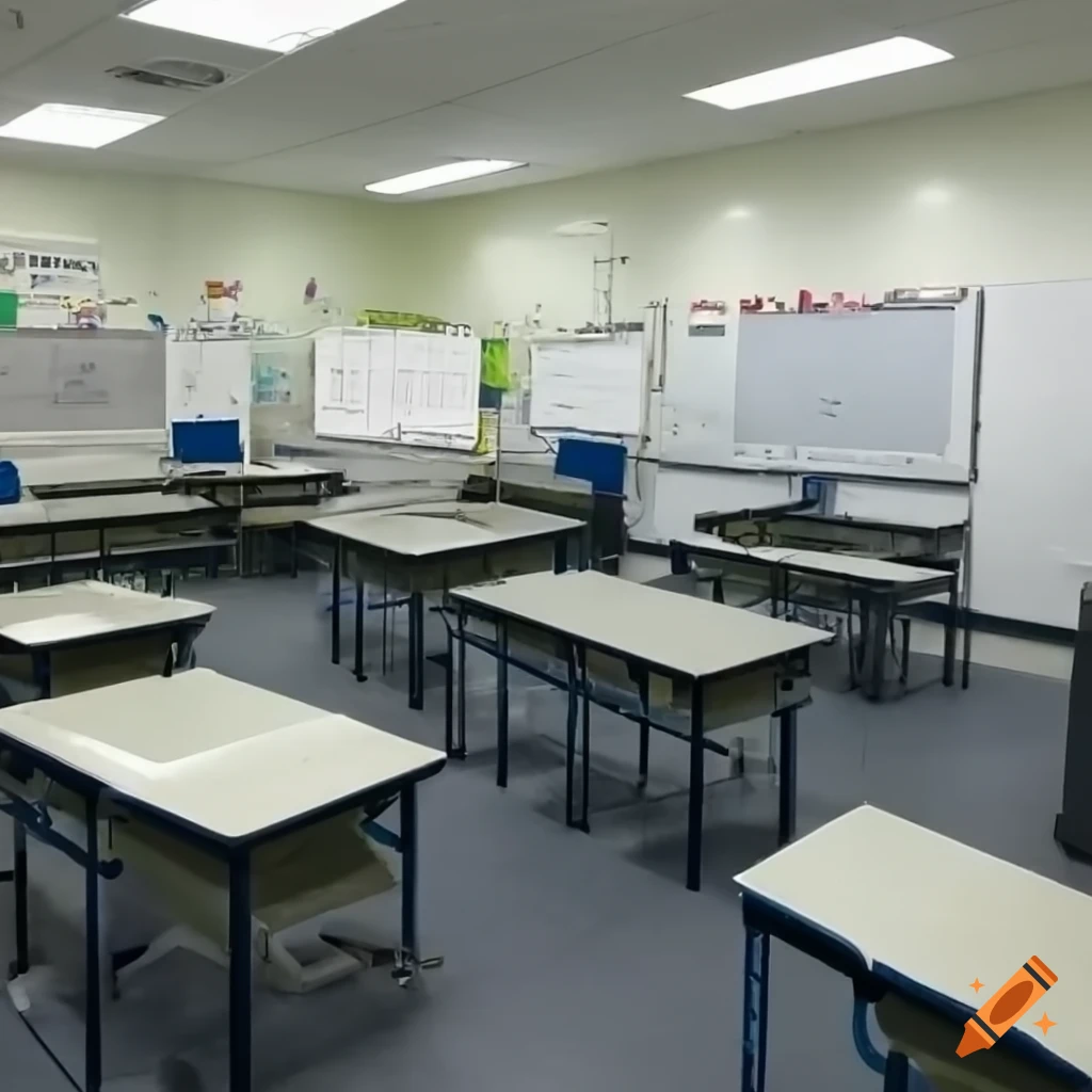 A detailed electrical floor plan for a primary school classroom on Craiyon