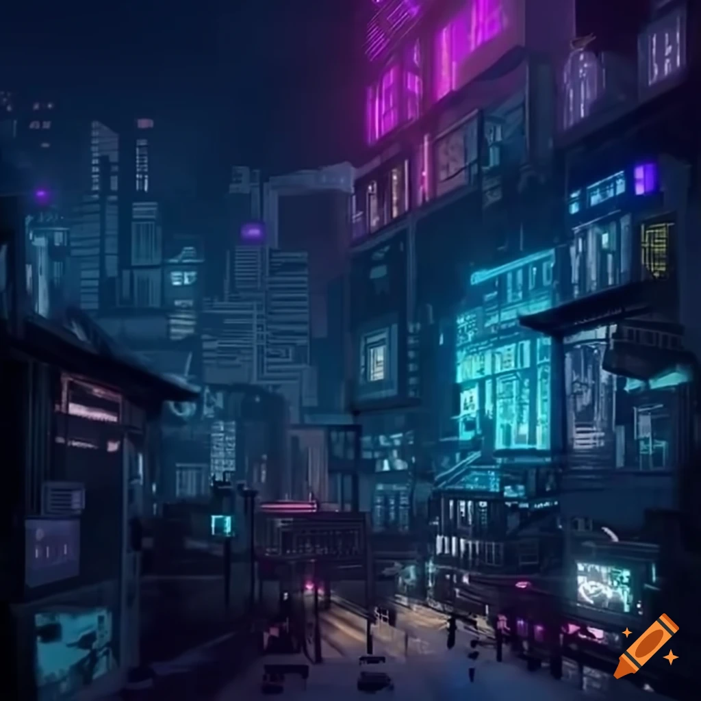 Cyberpunk small city map