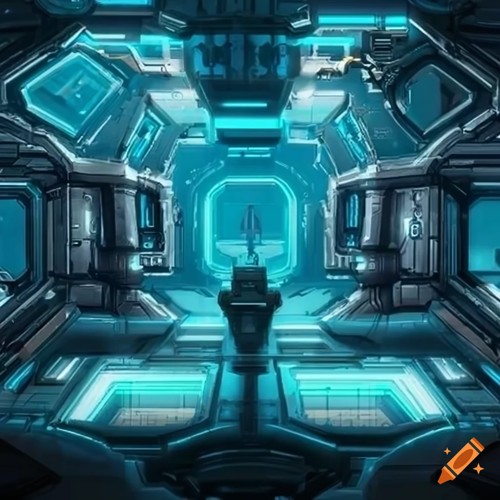 Futuristic sci fi lab