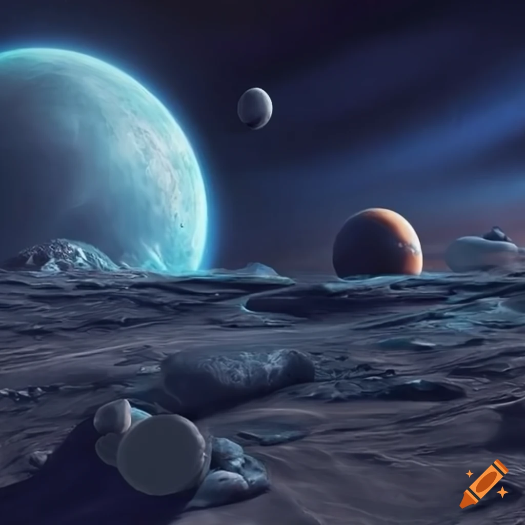 Space landscape on Craiyon