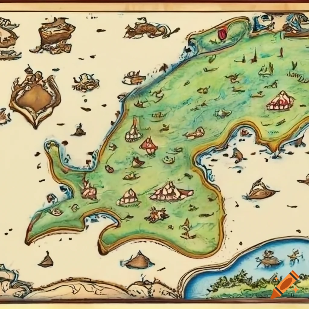 Map of a magical and extraordinary island called maggisa