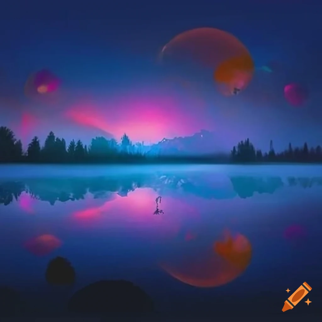 Create a captivating and visually stunning artwork that exudes ethereal ...