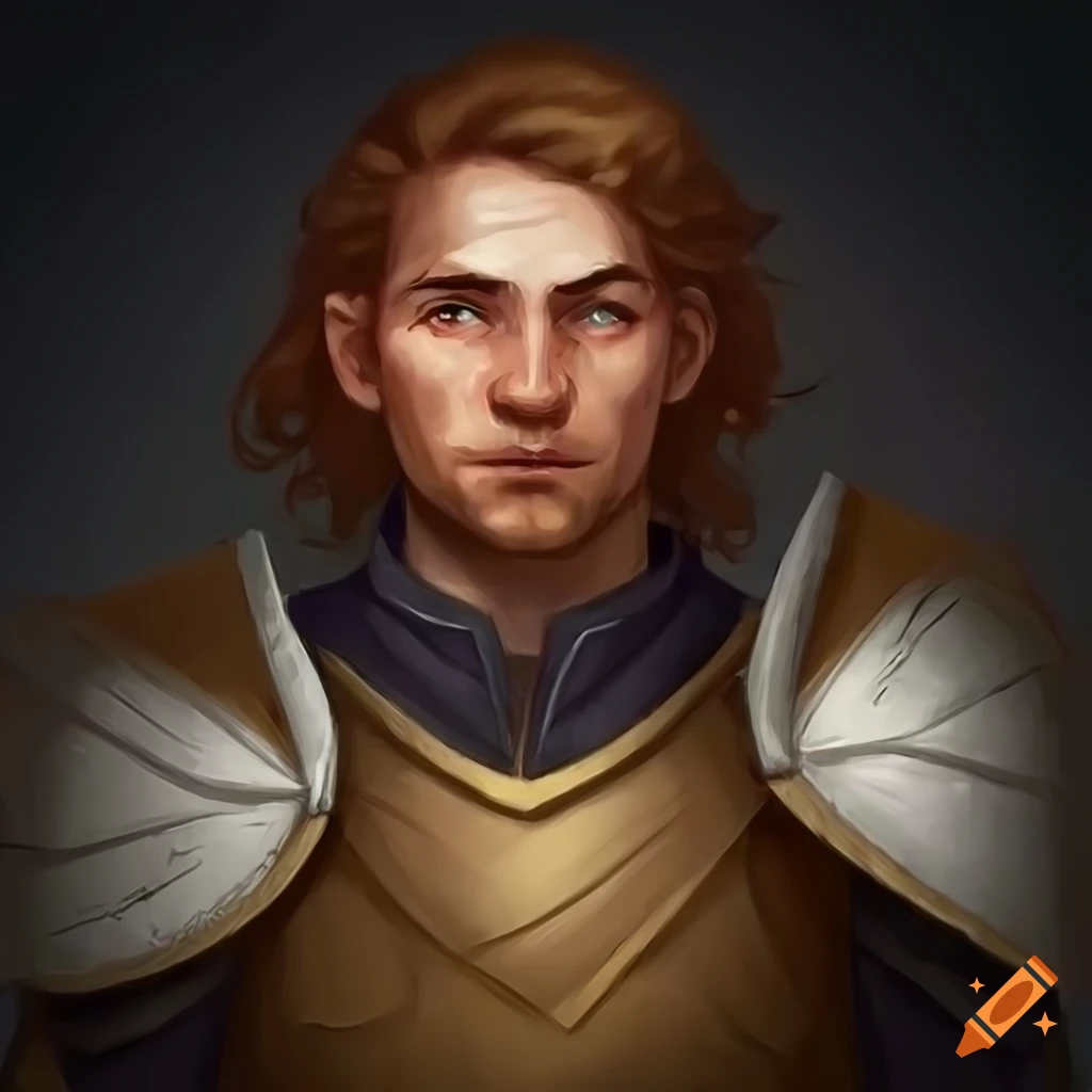 Dnd male human paladin, brown hair, 4k, high-detailed, portrait on Craiyon
