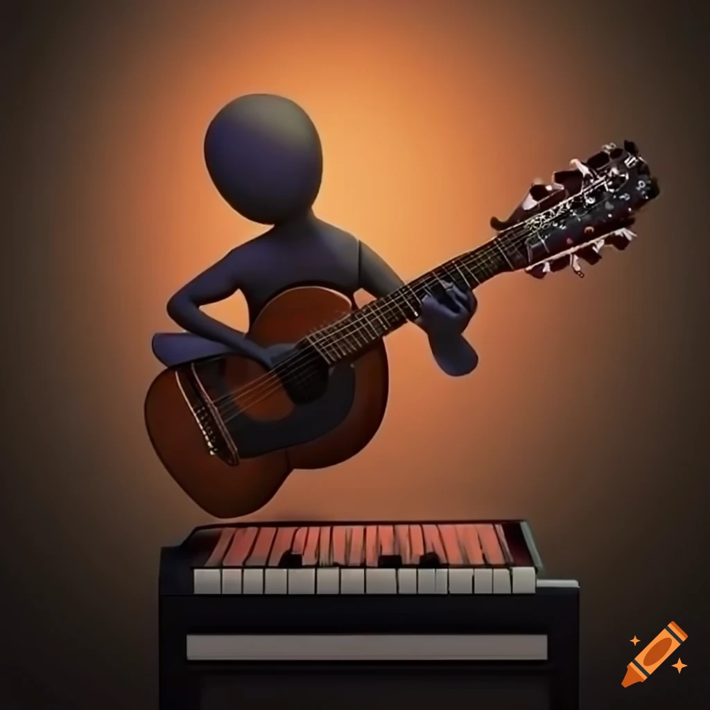Guitar, piano, animation