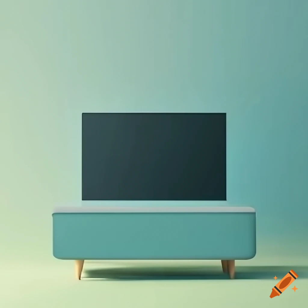 Soft pastels colors minimalist tv,