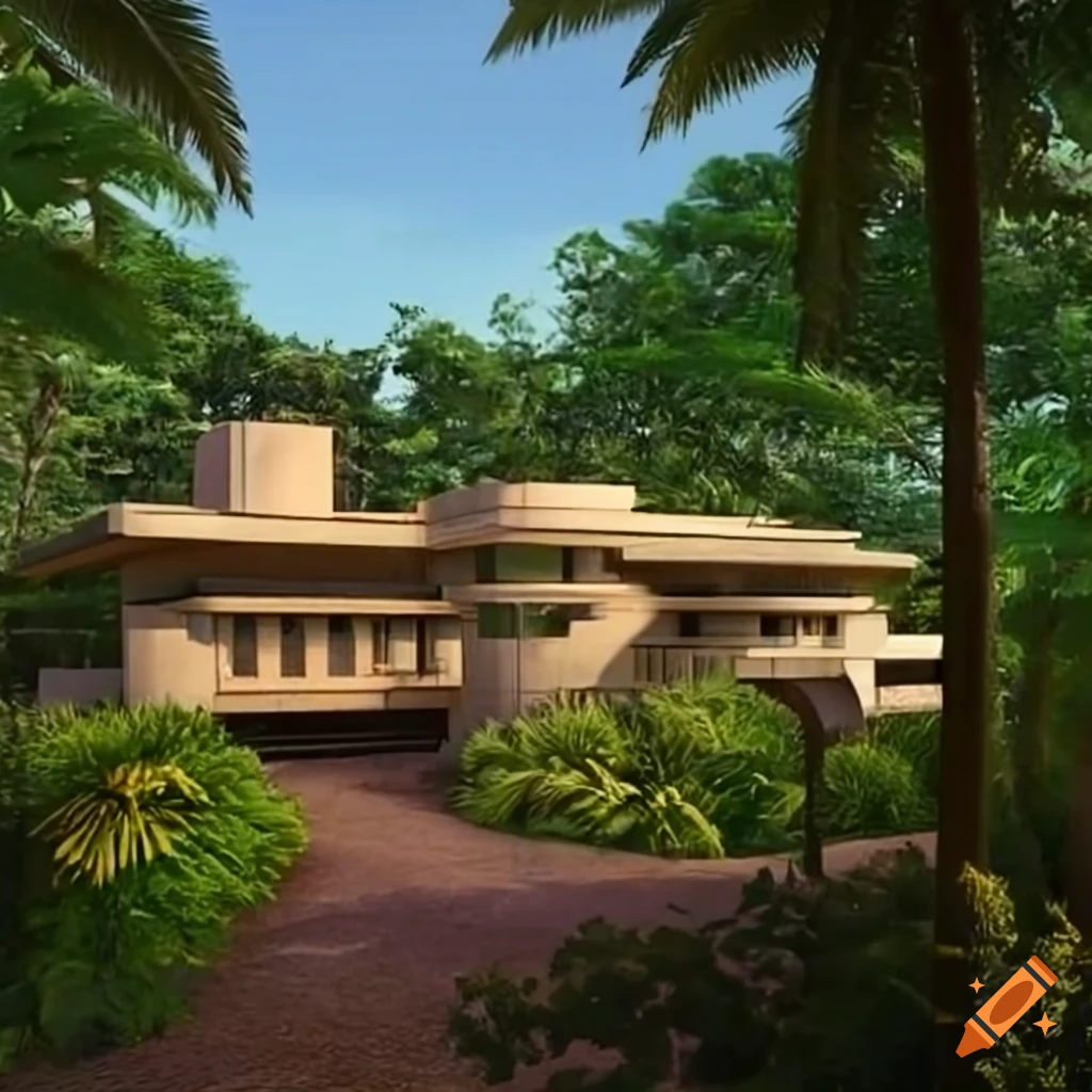 Rendering Frank Lloyd Wright Blueprint