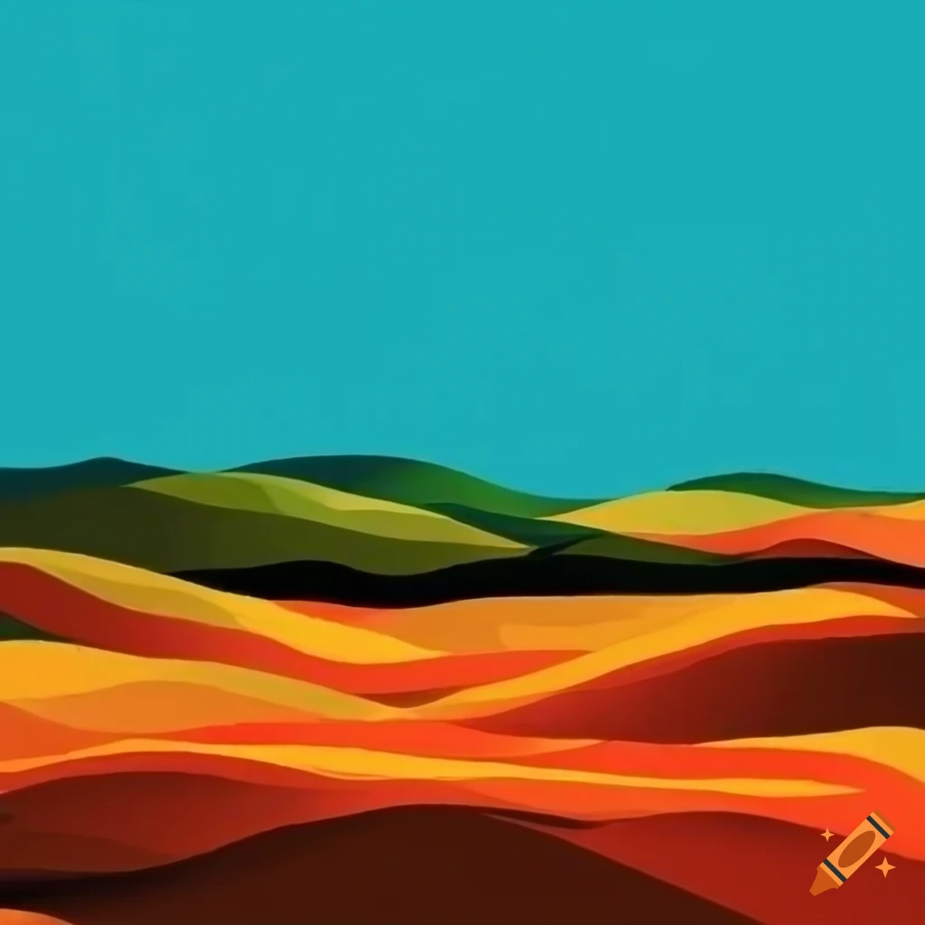 Relaxed landscape vista pattern on Craiyon
