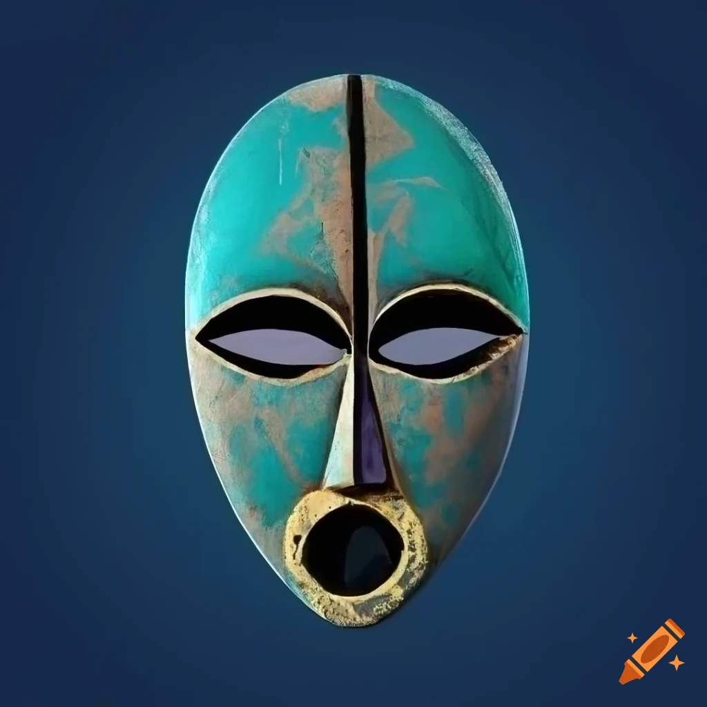Abstract african mask on Craiyon