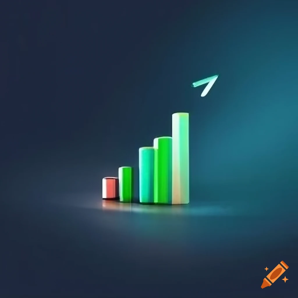 A graph showing growth up and to the right