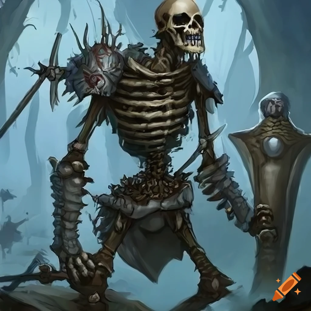 Skeleton warrior, card art