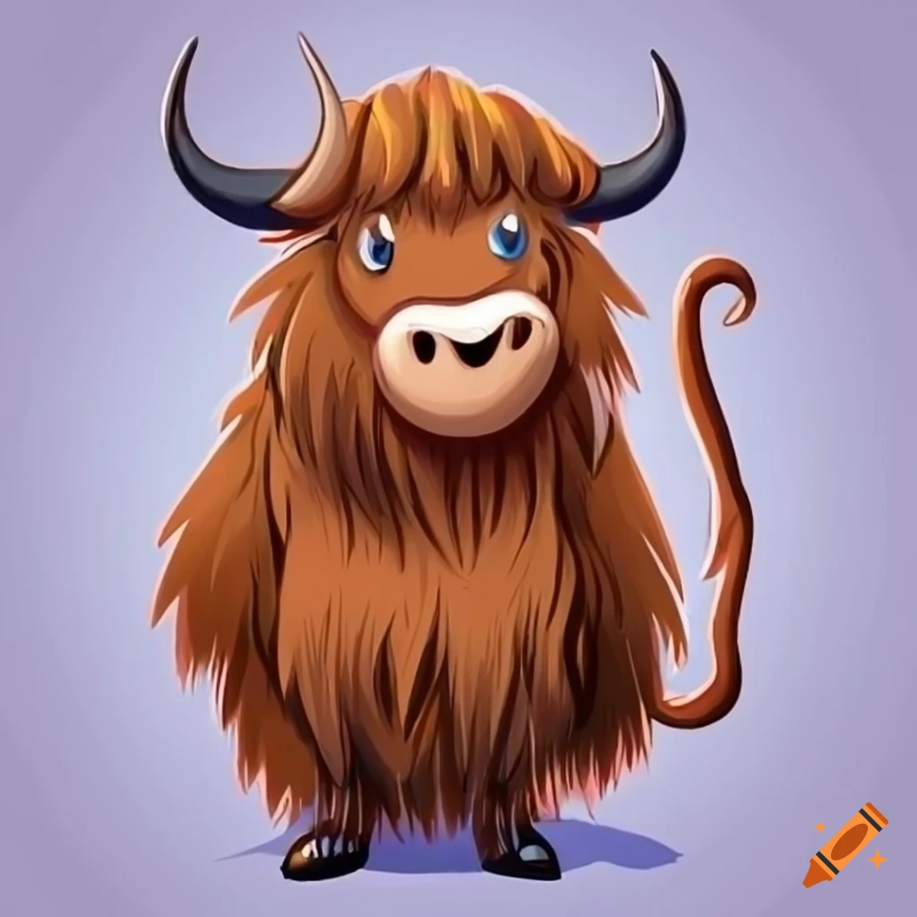 Yak cartoon on Craiyon