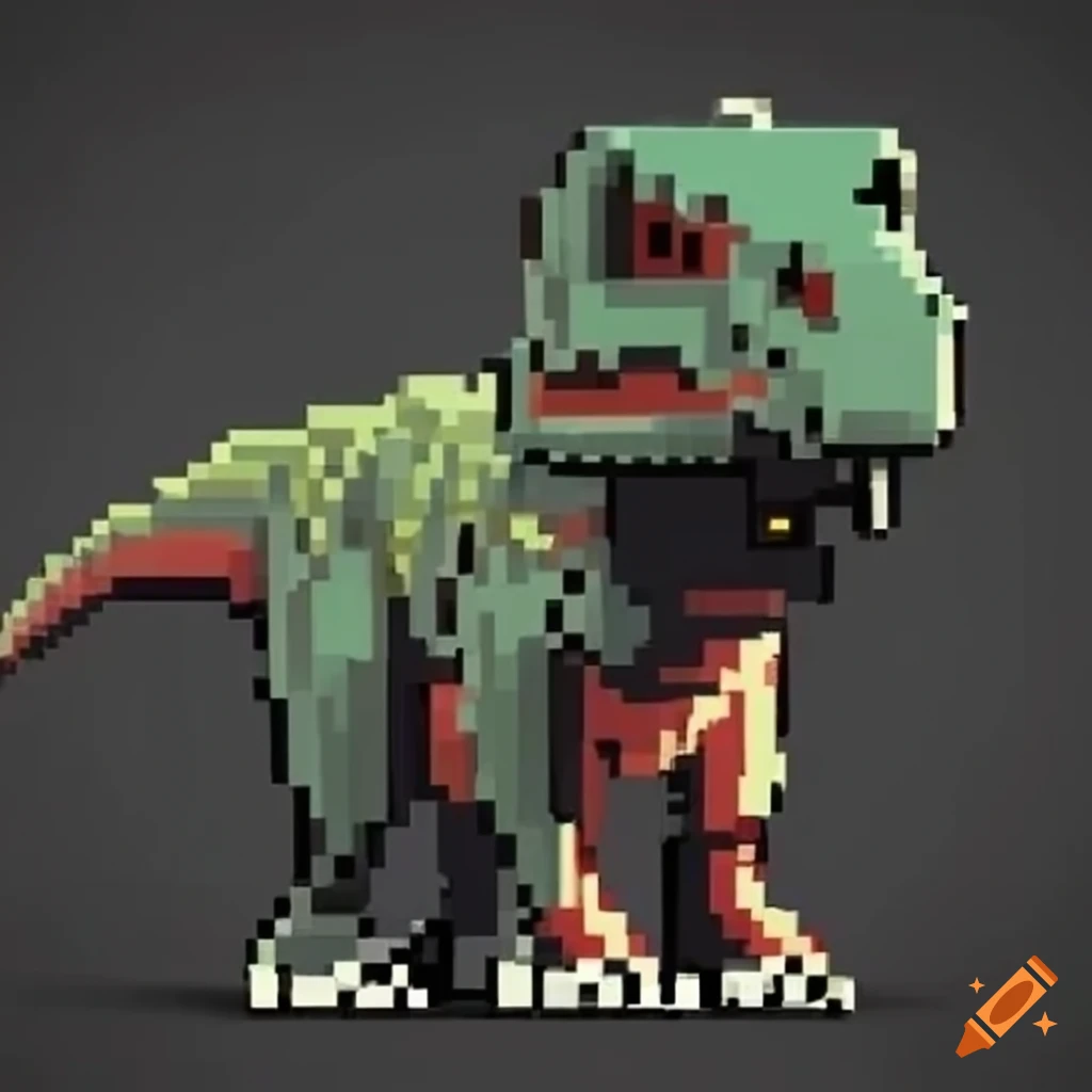 8 bit dino on Craiyon