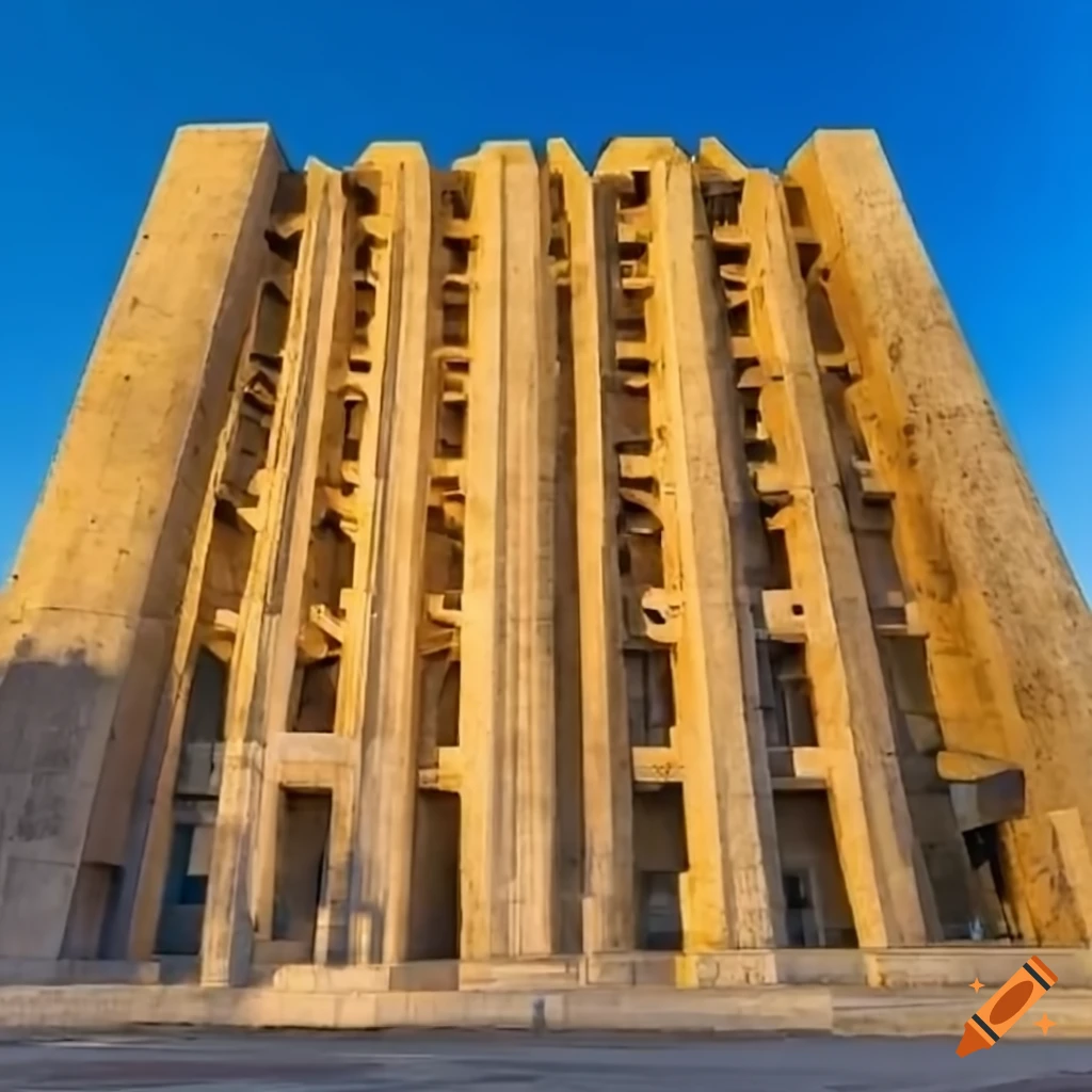 Greco-roman brutalist architecture