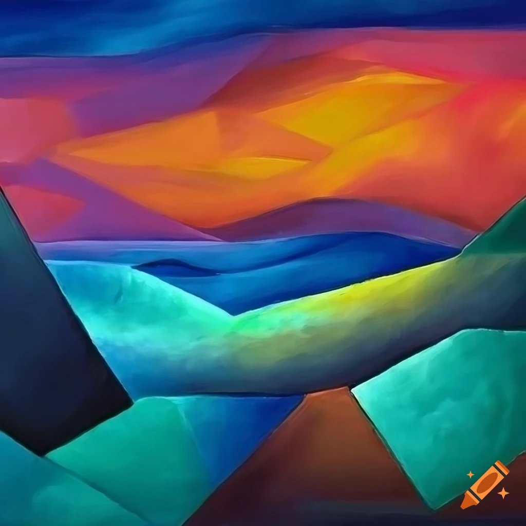 Cubism Landscape on Craiyon