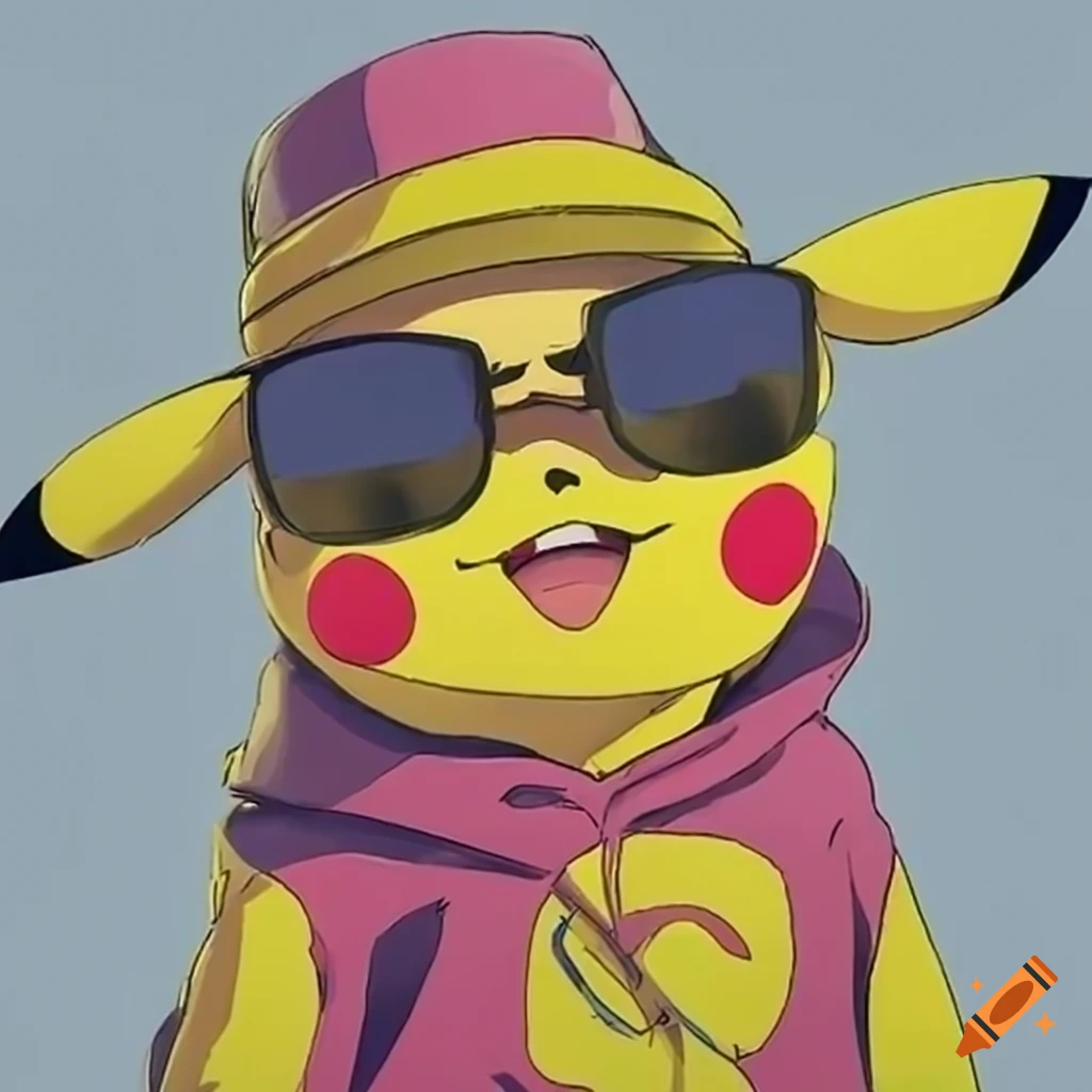 Pikachu with fashionable clothing
