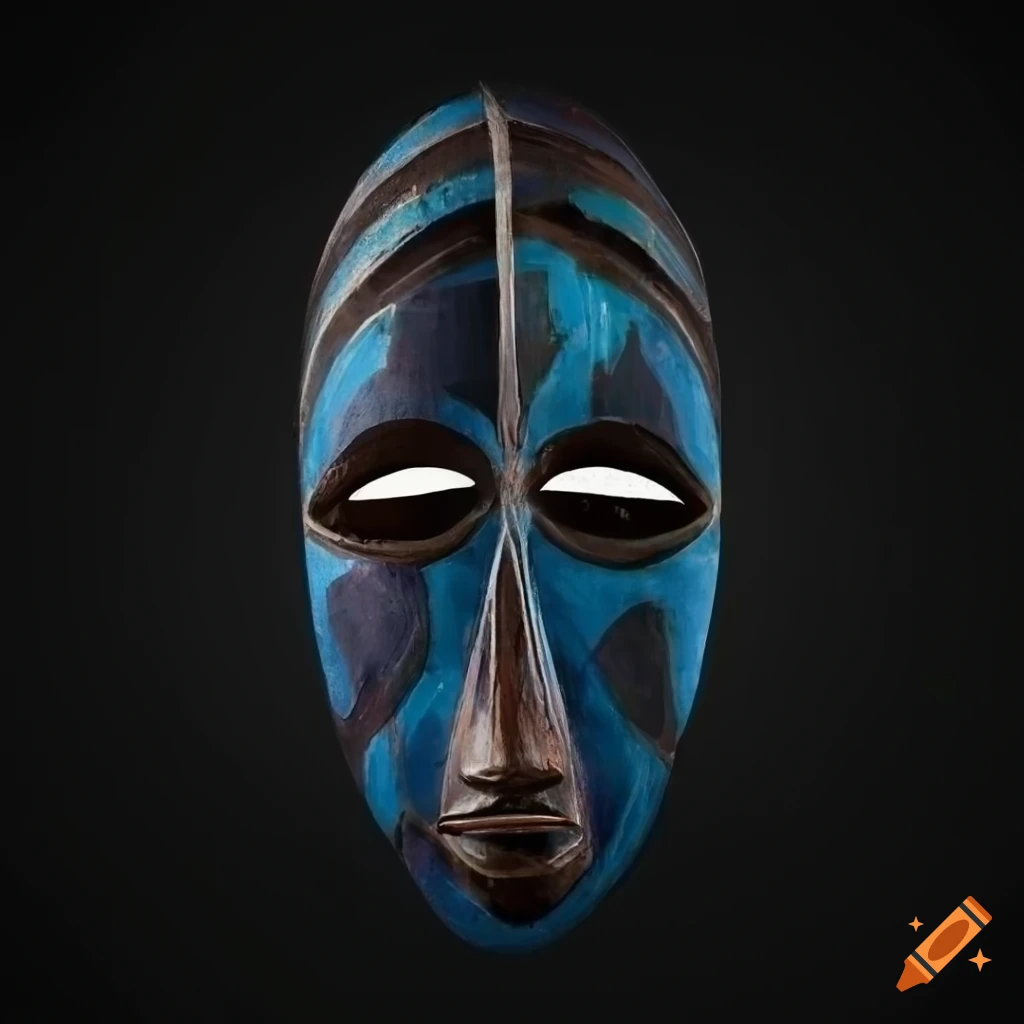 Abstract african mask on Craiyon