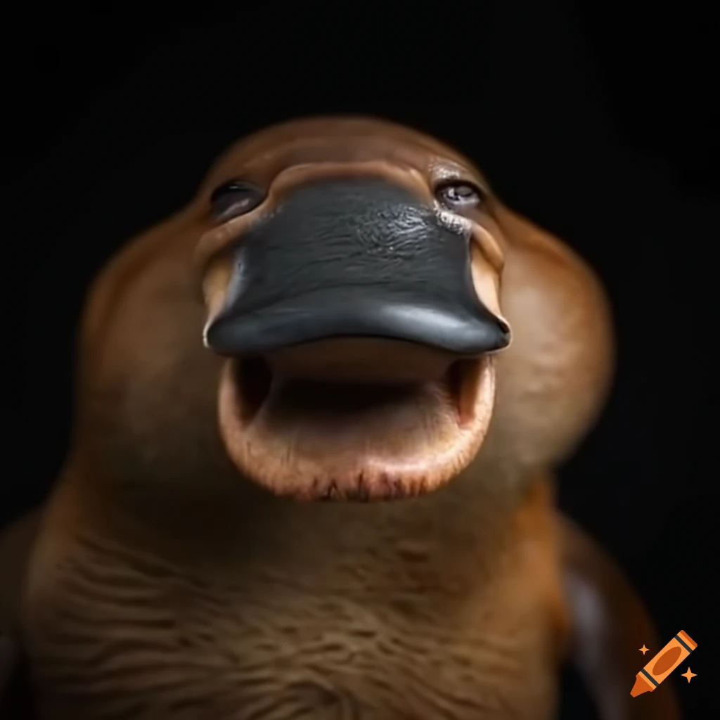 Platypus talking to a news reporter, hyper realistic, national ...