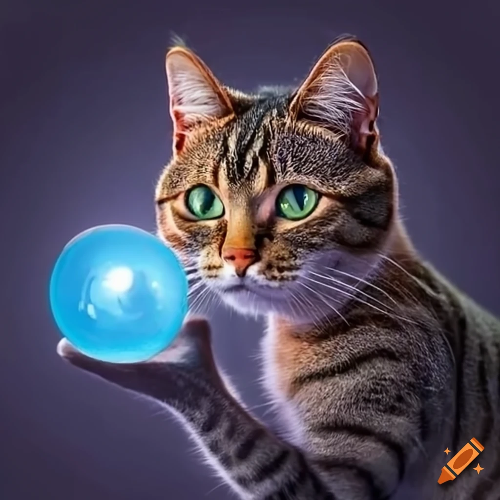 An orb healing a cat on Craiyon