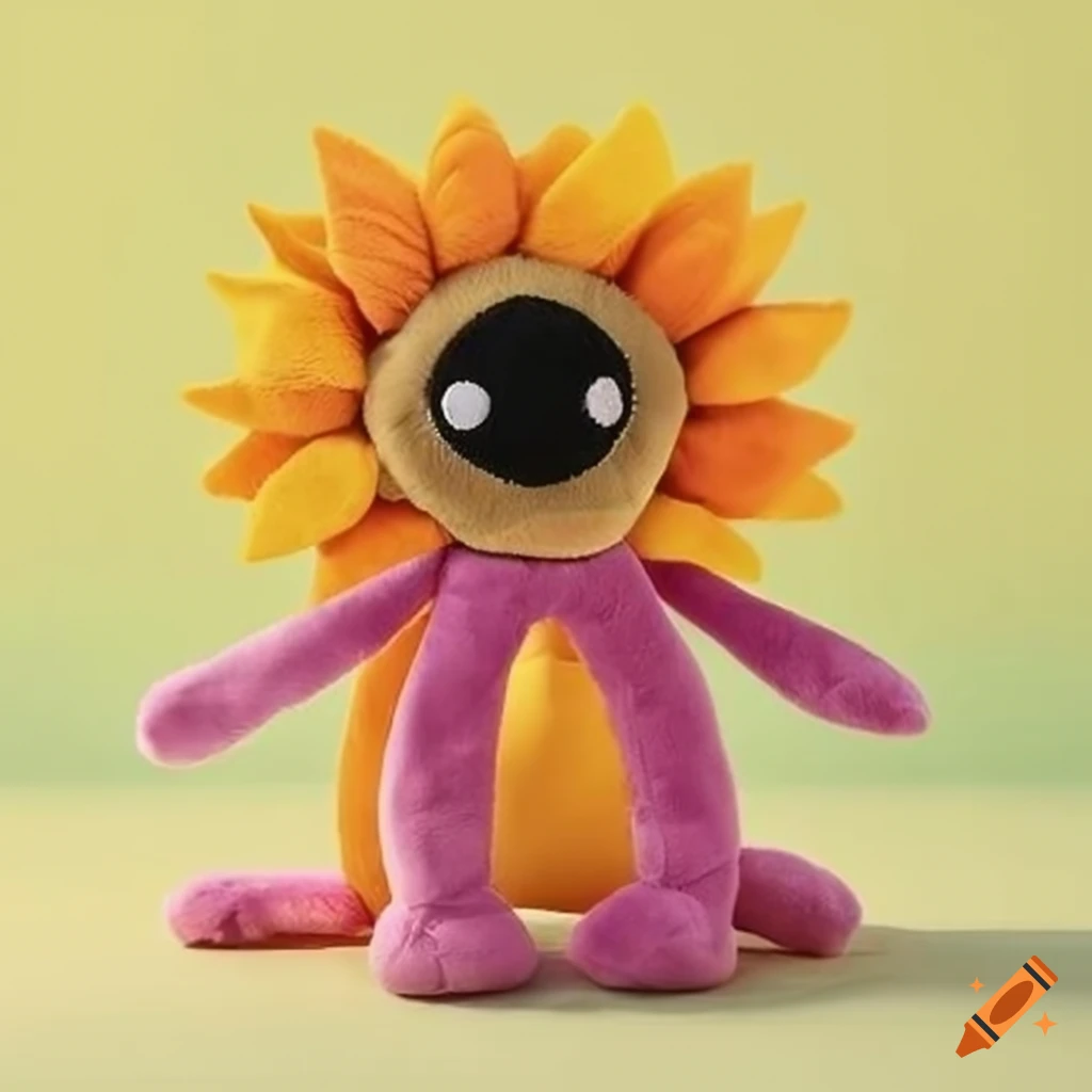 Sunflower monster plush toy