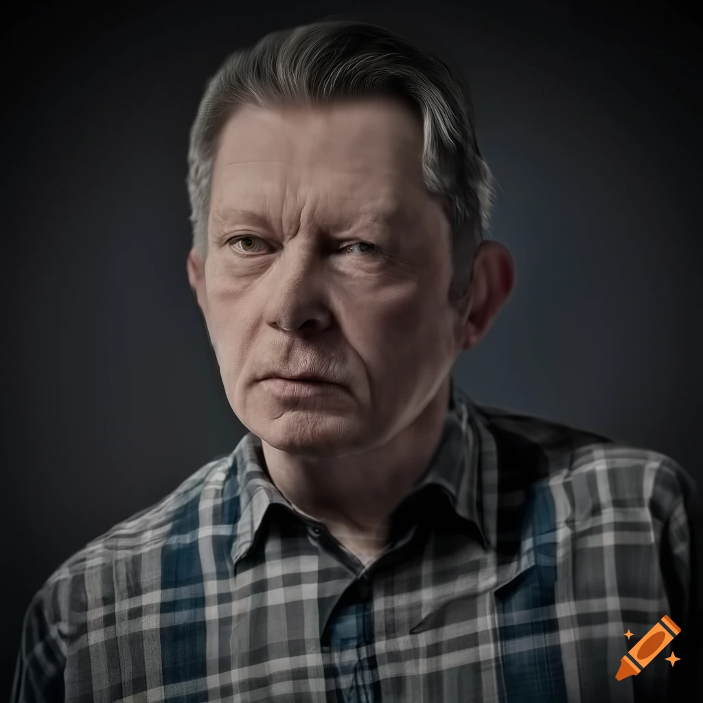 Middle aged white man in a checkered shirt Ultra detailed, 4k ...