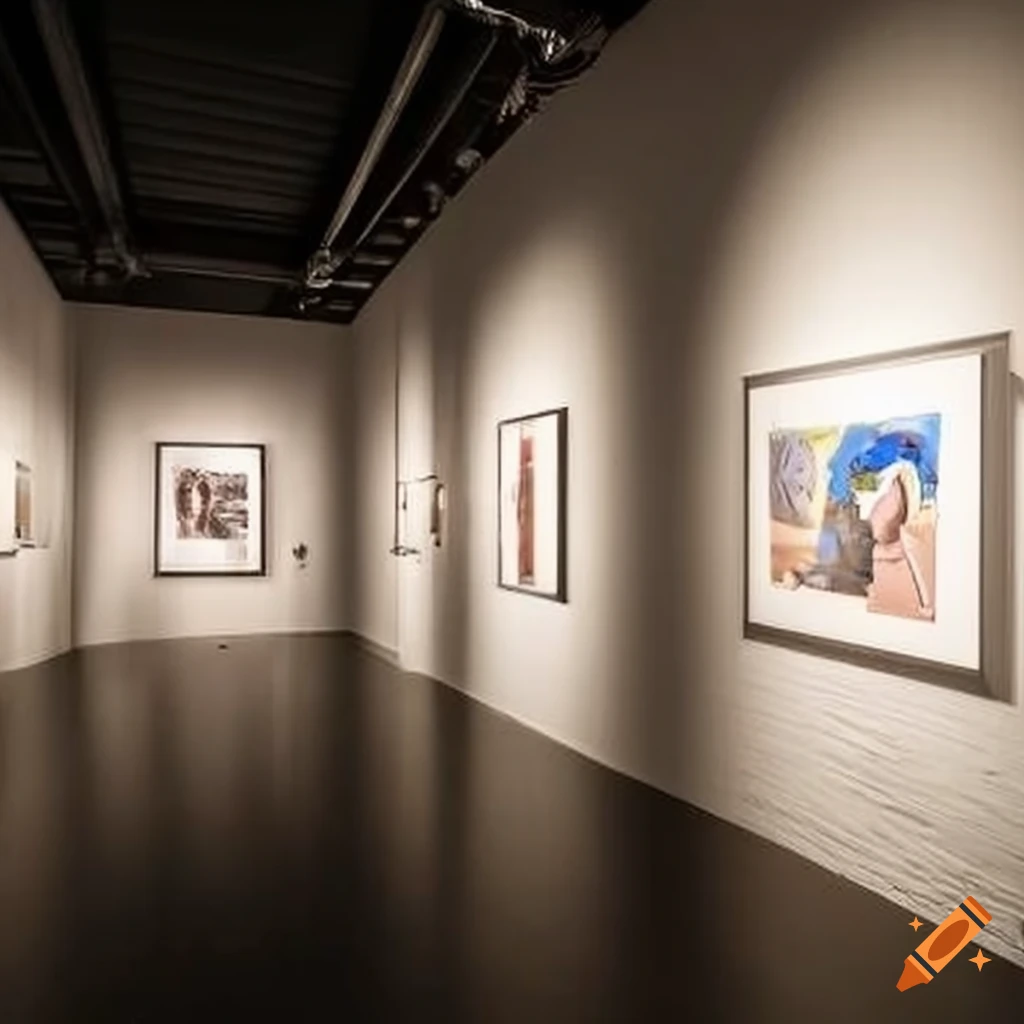 Three gallery spaces conected for displaying artwork