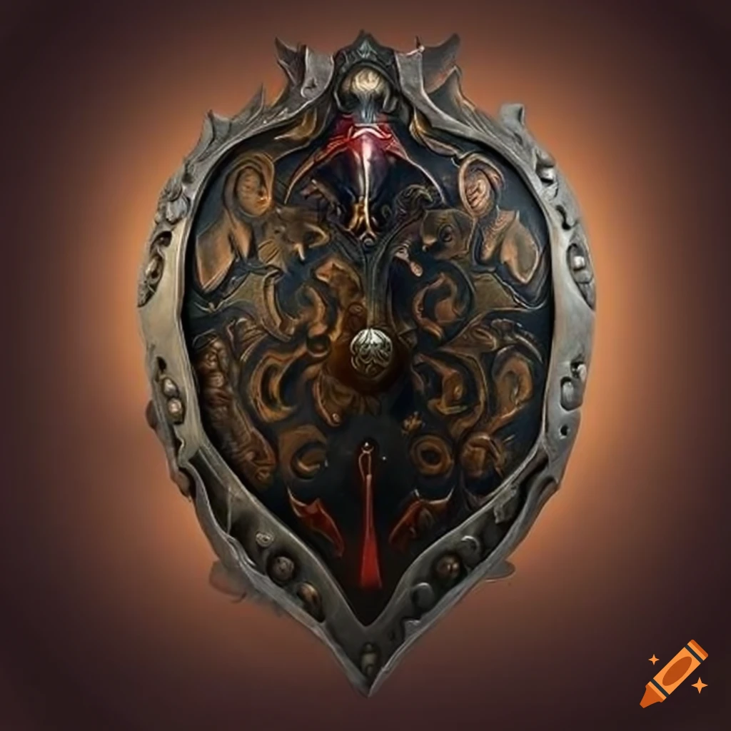 Fantasy ornate bounty hunter shield