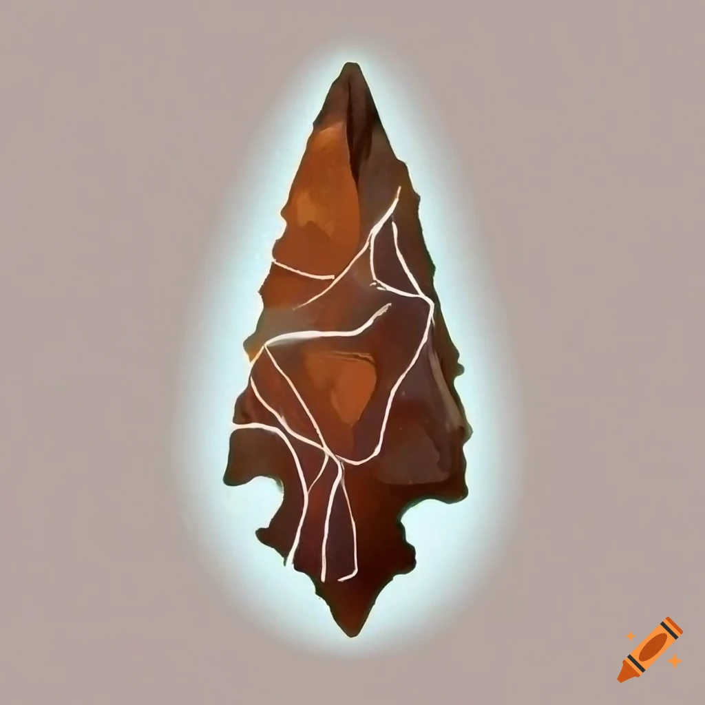 Mesolithic arrow silex on Craiyon