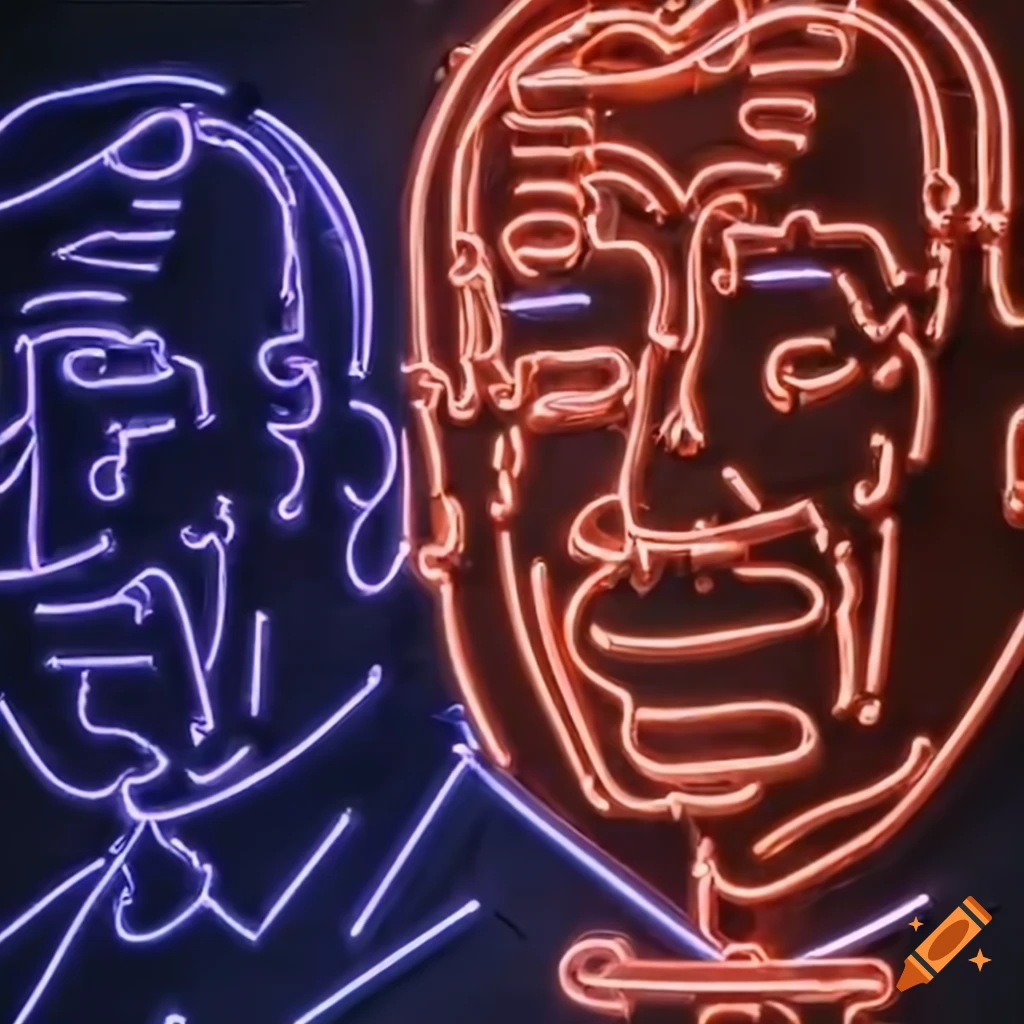 Neon light sign of joe biden on Craiyon