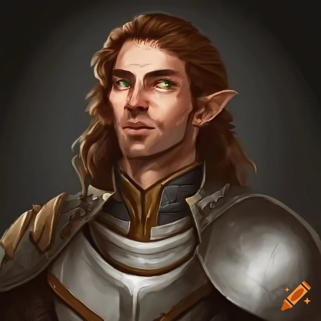 Dnd male human paladin, brown hair, 4k, high-detailed, portrait on Craiyon