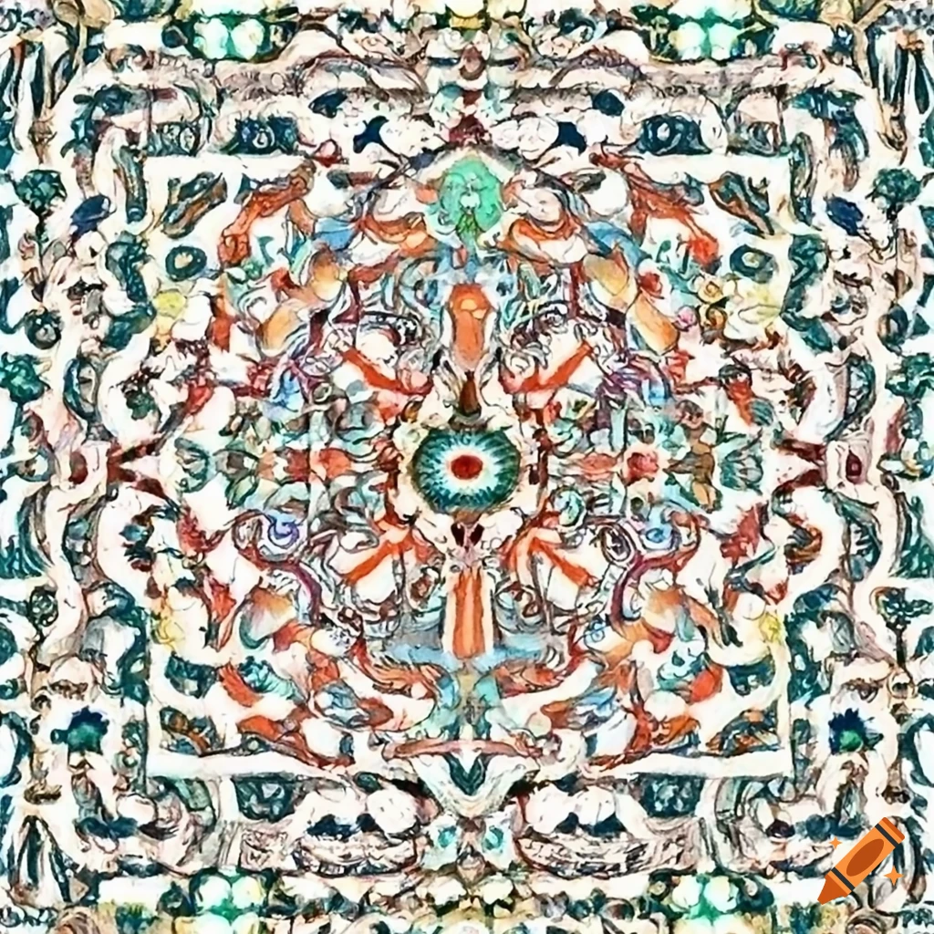 Gamayun pattern on Craiyon