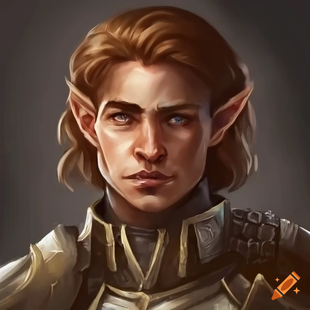 Dnd male human paladin, brown hair, 4k, high-detailed, portrait on Craiyon