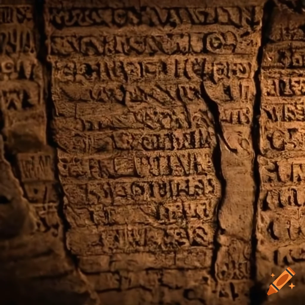 Ancient pyramid with mysterious inscriptions