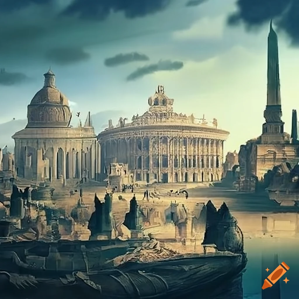 A roman utopia city on Craiyon