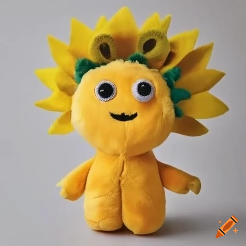 Cute sunflower monster plush toy on Craiyon