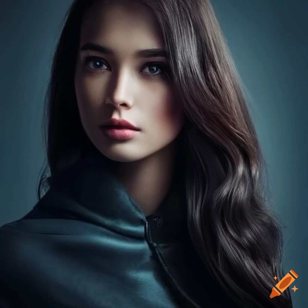 Generate a high-quality image of head and shoulder high fashion model ...