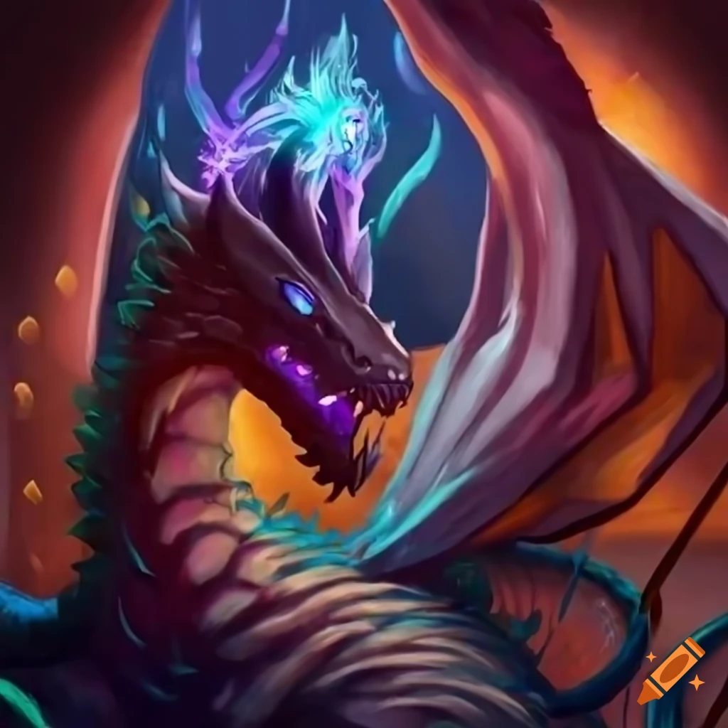 Magic dragons, anime style on Craiyon