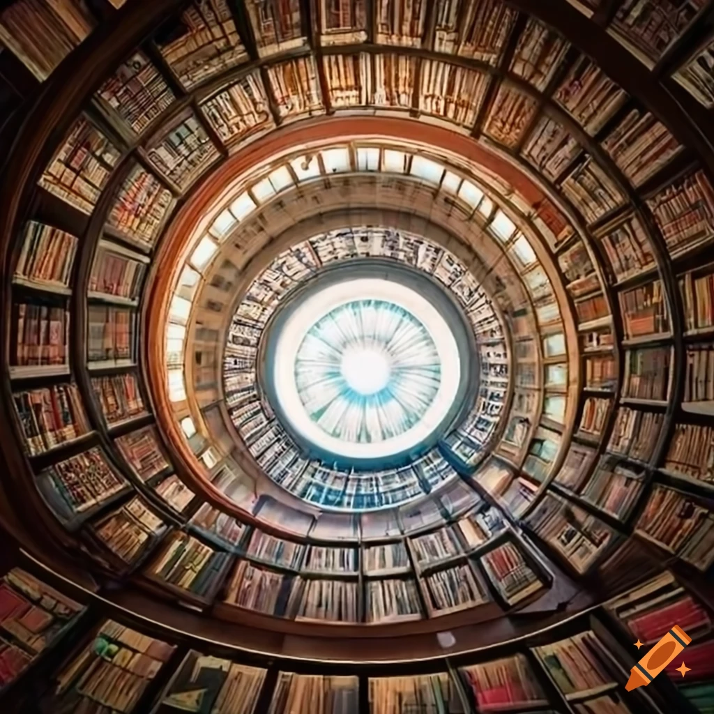 Interior of a spherical library