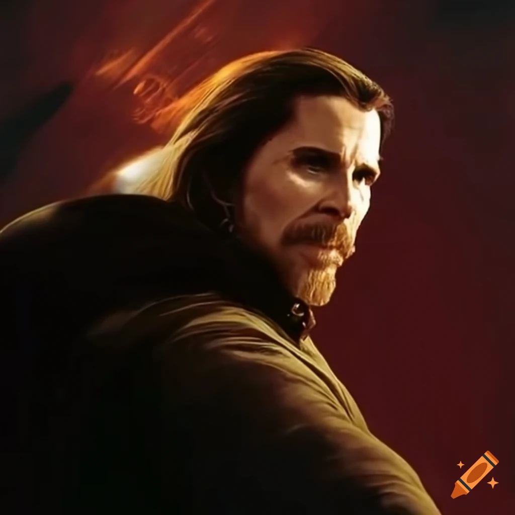 Christian Bale as Jedi Master on Craiyon