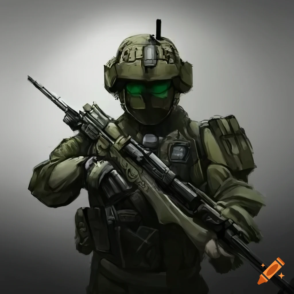 Modern armored infantry concept on Craiyon
