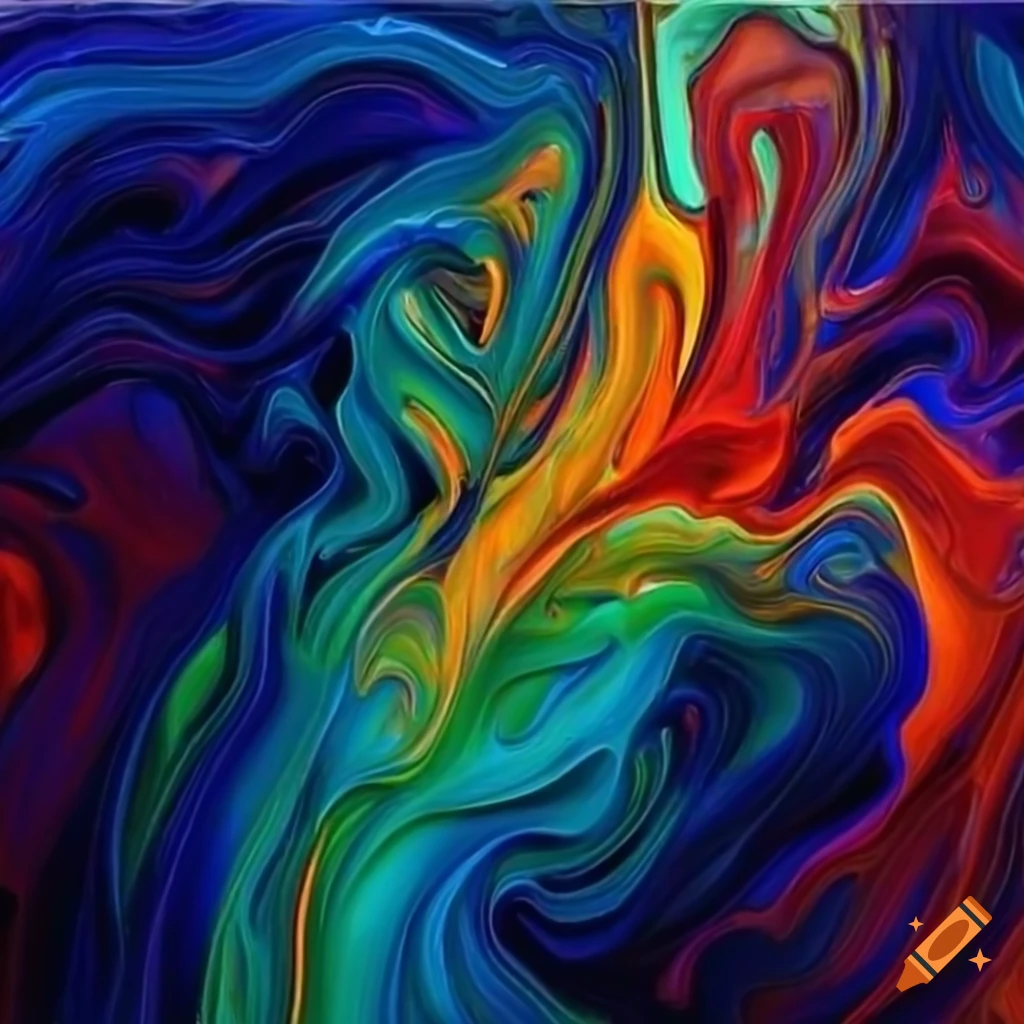 Abstract painting in vivid colors