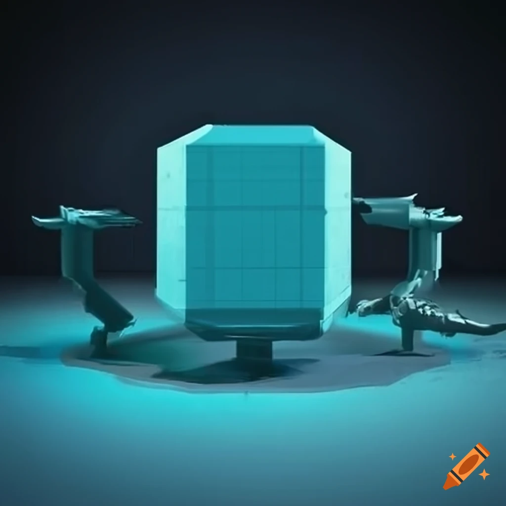 Onminous square spaceship on Craiyon