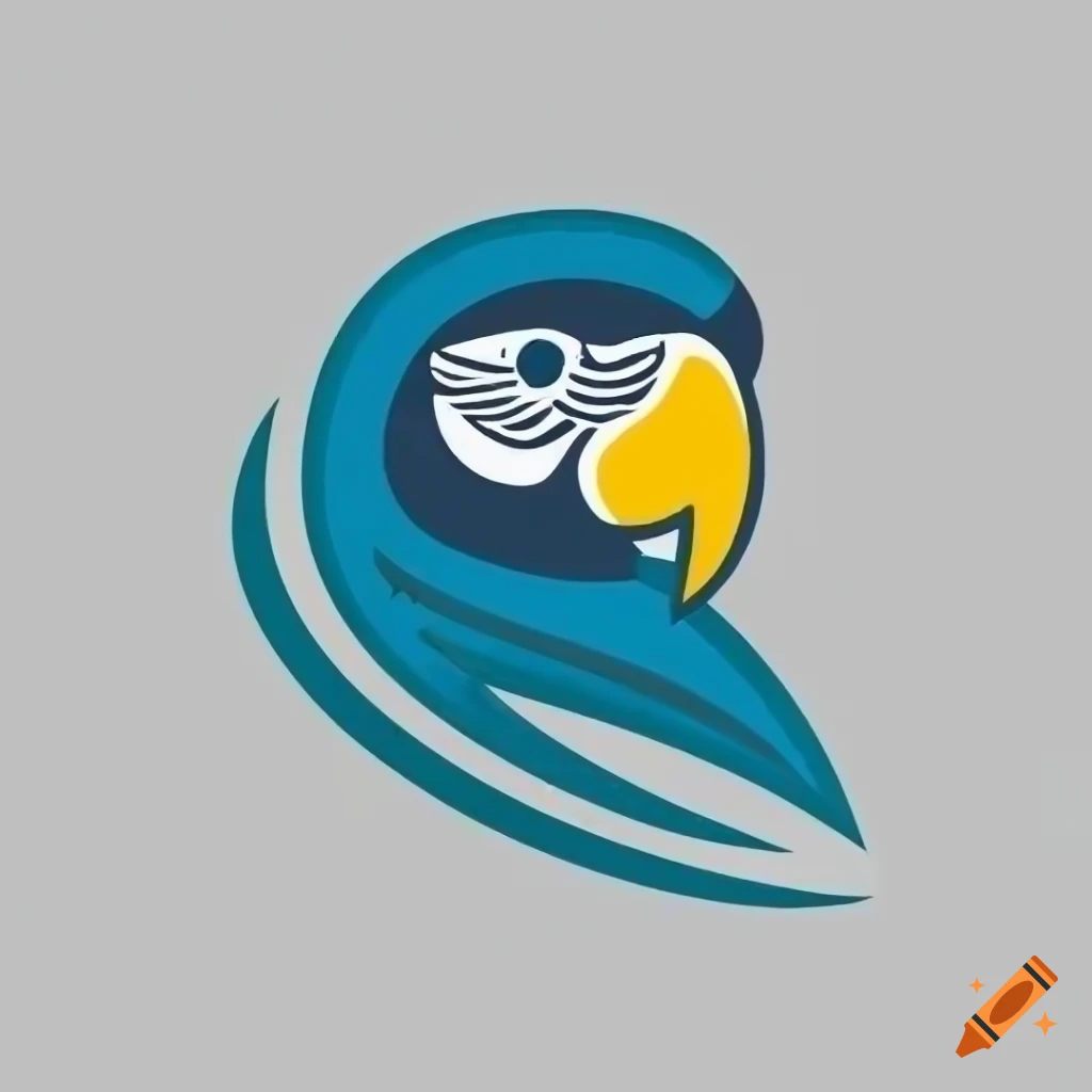 Robotic macaw shop logo