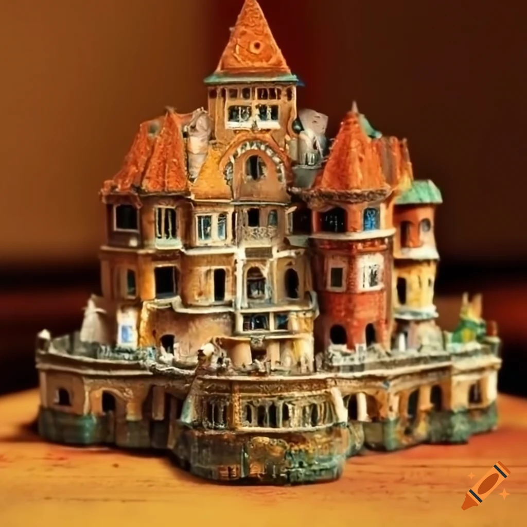 An intricate and detailed miniature world in a nutshell on Craiyon