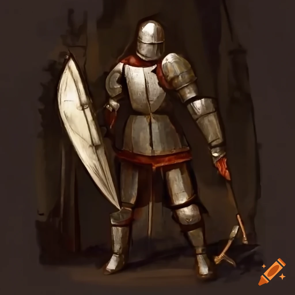 Medieval knight weight lift on Craiyon