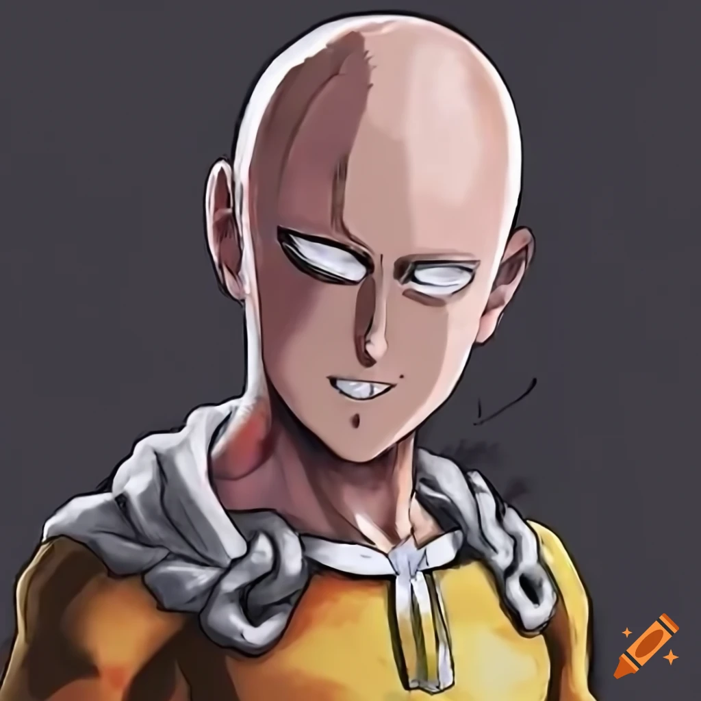 Saitama smiling